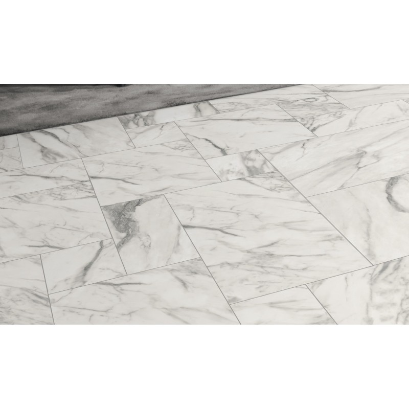 Carrelage opus marbre blanc mat multiformat ( 4 formats ), realmodular venato